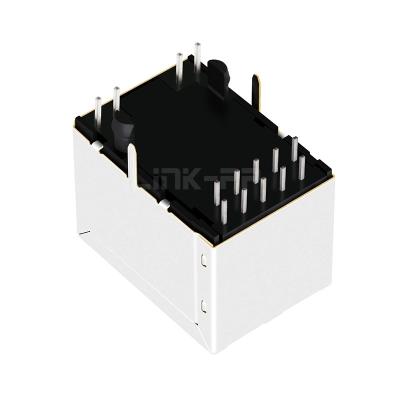 Cina PULSE JXD3-0002NL Compatibile LINK-PP LPJD4834BDNL 10/100/1000 Base-T Giallo/Verde LED Verticale Lan Ethernet RJ45 in vendita