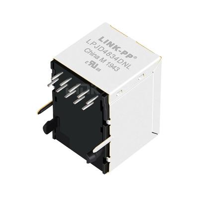 中国 LPJD4834DNL 10/100/1000 LED 垂直イーサネット RJ45 コンネクタなしのベース-T 販売のため
