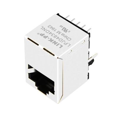 中国 LPJD4834DNL 10/100/1000 LED 垂直イーサネット RJ45 コンネクタなしのベース-T 販売のため