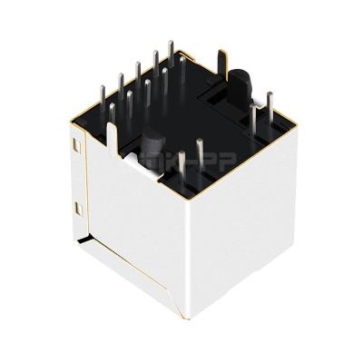 Cina LPJD4608BHNL 10/100/1000 Base-T Verde/Giallo LED Verticale Ethernet RJ45 Jack in vendita