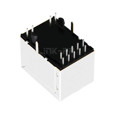 中国 LPJD4835B51NL RJ45 垂直イーサネットジャック 10/100/1000 ベースT グリーン&イエロー/イエロー&グリーン LED 販売のため