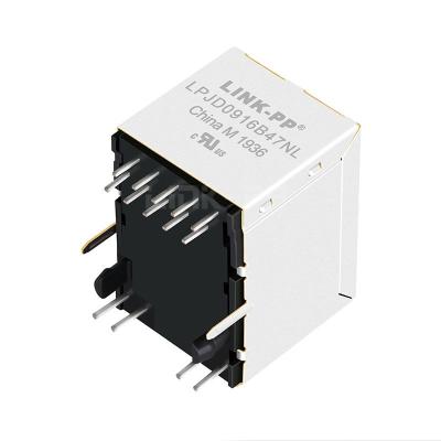 Cina LPJD0916B47NL Verticale RJ45 Magjack con LED giallo/verde base-T 100/1000 in vendita