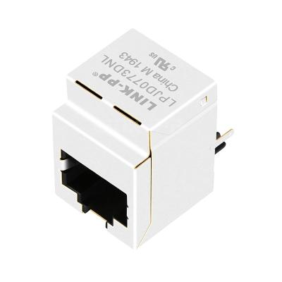 中国 Halo HFJV1-1G16RL 互換 LINK-PP LPJD0773DNL 1000 ベース-T RJ45 LED のない垂直磁気ジャック 販売のため