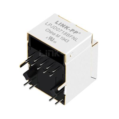 Cina Halo HFJV1-1G46-L11RL Compatibile LINK-PP LPJD0718BFNL RJ45 Gigabit Vertical Jack con 1000 base-T Magnetics Green/Green LED in vendita