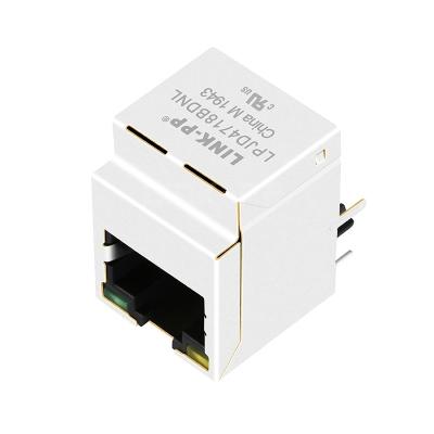 Cina Halo HFJV1-ELTQ1-L12RL Compatibile LINK-PP LPJD4718BDNL 1000 Base-T RJ45 connettore femminile verticale LED giallo/verde in vendita