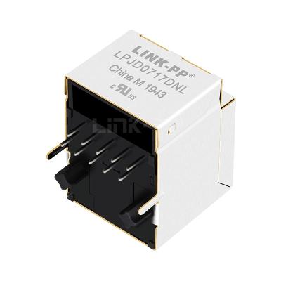 中国 Halo HFJV1-1G06RL コンパティブル LINK-PP LPJD0717DNL 1000ベースT垂直RJ45電磁コネクタ 販売のため