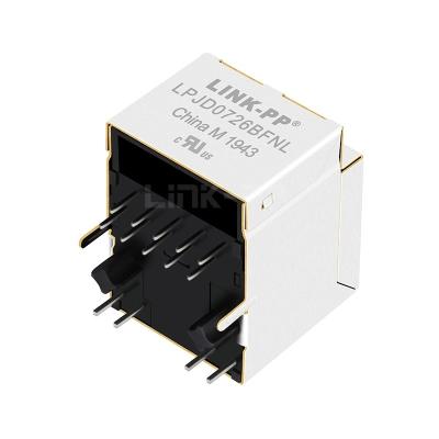 Cina Halo HFJV1-1G11-L11RL Compatibile LINK-PP LPJD0726BFNL 1000 Base-T Verticale Gigabit RJ45 MagJack Connector Verde/verde LED in vendita