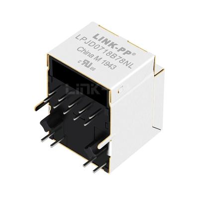 Cina Halo HFJV1-LTQ1-L14RL Compatibile LINK-PP LPJD0718B78NL 1000 Base-T Gigabit Verticale RJ45 MagJack connettore in vendita