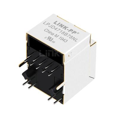 Cina Halo HFJV1-ELTQ1-L14RL Compatibile LINK-PP LPJD4718B78NL Gigabit Verticale RJ45 Jack Con 1000 Base-T Magnetics LED arancione/verde in vendita