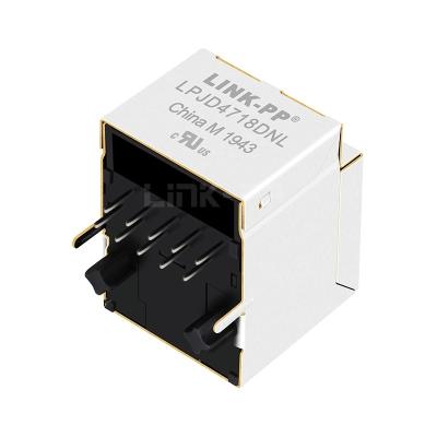 Cina LPJD4718DNL 100/1000 Base-T Verticale RJ45 Gigabit MagJack senza LED in vendita