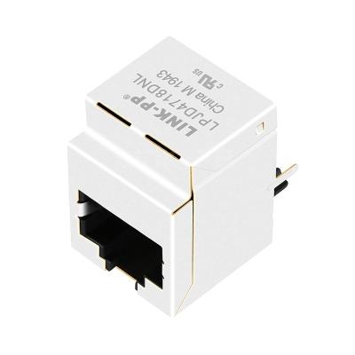 中国 Halo HFJV1-E1G46RL コンパティブル LINK-PP LPJD4718DNL 100/1000 ベース-T 縦RJ45 ギガビット マグジャック 販売のため