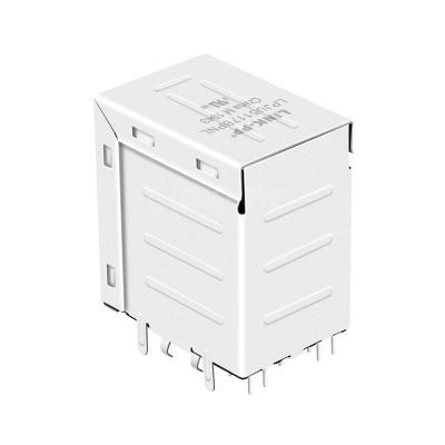 Cina YDS 45F-10107GYD2NL Compatibile LINK-PP LPJU5117BPNL 10/100 Base-T Tab Up LED verde/giallo con connettore modulare USB doppio RJ45 in vendita
