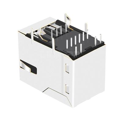 Cina Belfuse 08211X1T36-F Compatibile LINK-PP LPJU3401AONL 10/100 Base-T Tab Up Orange&Green/Yellow LED con singolo modulo di connettore USB RJ-45 in vendita