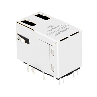 中国 WE MIC24U16131W-LF3 コンパティブル LINK-PP LPJU3101AONL 10/100 Base-T RJ45 シングルUSB オレンジ&グリーン/イエロー付き磁気モジュールジャック 販売のため