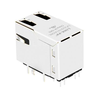 中国 LPJU3101AGNL 10/100 Base-T 黄色/緑色 LED タブ UP 単一USB RJ45 ジャックコネクタ 販売のため