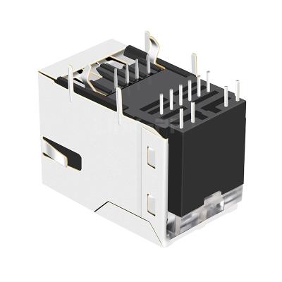 Cina LPJU3102ABNL 10/100 Base-T con connettore USB RJ45 singolo Tab UP Verde/Giallo LED in vendita