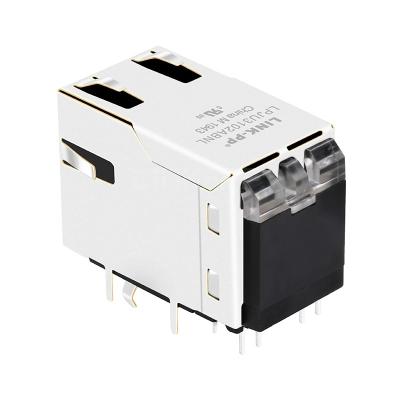 Cina LPJU3102ABNL 10/100 Base-T con connettore USB RJ45 singolo Tab UP Verde/Giallo LED in vendita