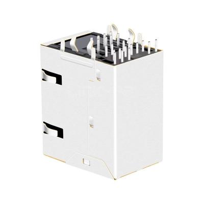 Cina Belfuse 0862-1J1T-43-F Compatibile LINK-PP LPJU4232A64NL 10/100/1000 Base-T RJ45 Jackr con doppio USB Tab Up Verde&Arancione/Giallo LED in vendita