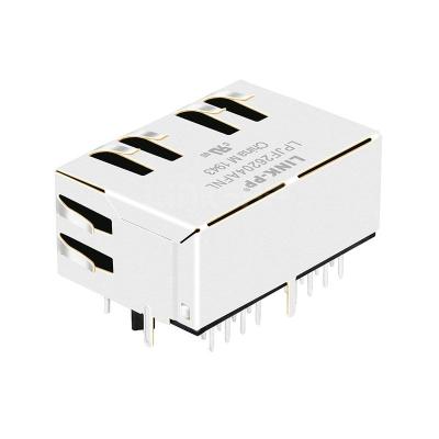 China WE 7499021220 Compativel LINK-PP LPJF26204AFNL 10/100 Base-T 8p8c Tab Down Verde/Verde LED 1x2 Port Ethernet RJ45 Conector à venda