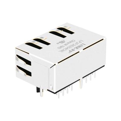 中国 パルスJ8064E62 コンパティブル LINK-PP LPJF26204CNL 10/100 ベース-T 無 LED タブダウン 1x2 ポート RJ45 フィルタ付き接続器 販売のため
