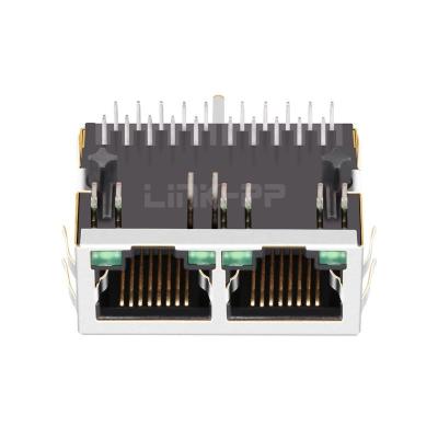 Cina YDS 62F-1306GGD2NL Compatibile LINK-PP LPJG26873ACNL 10/100/1000 Base-T Tab Down Green/Green LED 1x2 Port Lan RJ45 Connessione in vendita