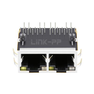 中国 RTB-19GB9J1A互換LINK-PP LPJG27395AONL100/1000 ベース-T オレンジ&グリーン/イエロー LED タブアップ 1x2 ポート RJ-45 ICMコネクタ 販売のため