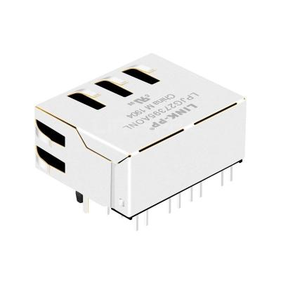 中国 RTB-19GB9J1A互換LINK-PP LPJG27395AONL100/1000 ベース-T オレンジ&グリーン/イエロー LED タブアップ 1x2 ポート RJ-45 ICMコネクタ 販売のため