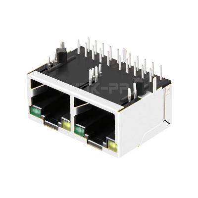 中国 パルス JXD1-2016NL 互換 LINK-PP LPJG29864BANL-2 10/100/1000 ベース-T タブアップ 黄色/緑色 LED 1x2 ポート RJ45 ネットワーク 販売のため