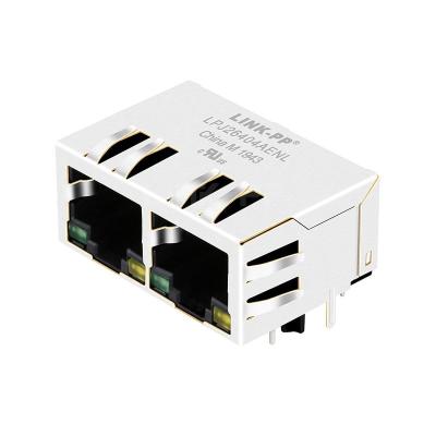 Cina Impulso JXR8-1001NL Compatibile LINK-PP LPJ26404AENL 10/100 Base-T Tab Down Verde/Giallo LED 1x2 Port RJ45 Modulare in vendita