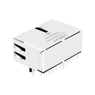 Cina LPJG29837AINL 10/100/1000 Base-T Tab Up Giallo&Verde/Verde LED 1x2 Port RJ45 FastJacks in vendita