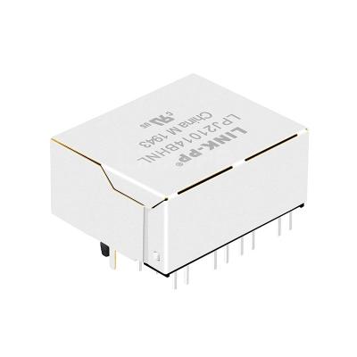Cina LPJ21014BHNL 10/100 Base-T 1x2 Port Connettori RJ45 integrati Tab Up Verde/Giallo LED in vendita