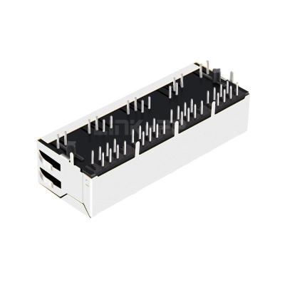中国 Hanrun HR911449BE コンパティブル LINK-PP LPJ46441ADNL 10/100 ベース-T タブダウン 黄色/緑色 LED 1x4 ポート イーサネット RJ45 接続 販売のため