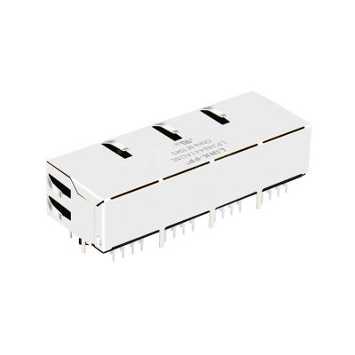 中国 Hanrun HR911449BE コンパティブル LINK-PP LPJ46441ADNL 10/100 ベース-T タブダウン 黄色/緑色 LED 1x4 ポート イーサネット RJ45 接続 販売のため