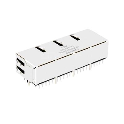 中国 XFMRC XFG1-IB1OOJM-CLxu4MS 互換LINK-PP LPJG46813AFNL 10/100/1000 ベース-T タブ ダウン グリーン/グリーン LED 1x4 ポート LAN イーサネット RJ45 販売のため