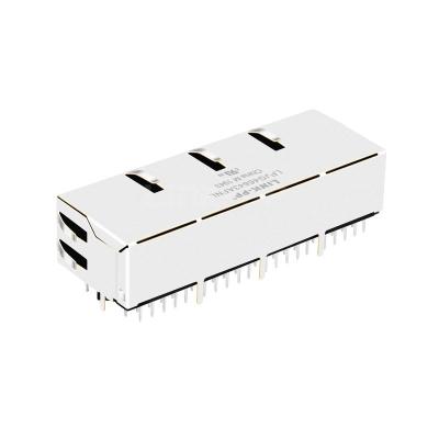 Cina Halo HFJ14-1G41ER-L11RL Compatibile LINK-PP LPJG46843AFNL 10/100/1000 Base-T Tab Down Verde/verde LED 1x4 Ethernet Port RJ45 connettore in vendita