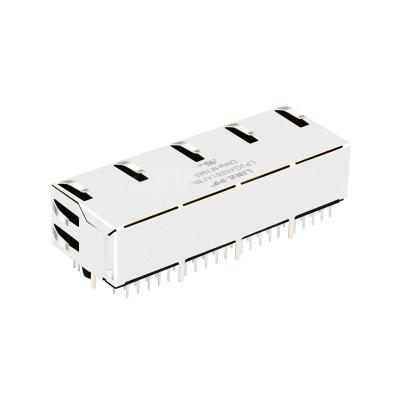中国 パルス JG0-0025NL コンパティブル LINK-PP LPJG48851AFNL 100/1000 ベース-T 1x4 ポート RJ45 ジャック トランスフォーマータブアップ 緑/緑色 LED 販売のため