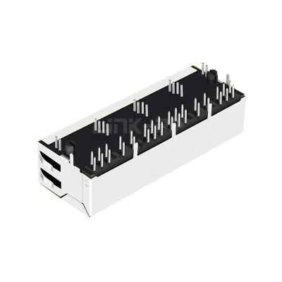 Cina Pulse JG0-0032NL Compatibile LINK-PP LPJ48002A34NL 10/100 Base-T Tab Up Verde&Giallo/Verde LED 1x4 Port RJ45 Connettori con magnetismo Ethernet integrato in vendita