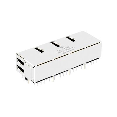 Cina Pulse JG0-0032NL Compatibile LINK-PP LPJ48002A34NL 10/100 Base-T Tab Up Verde&Giallo/Verde LED 1x4 Port RJ45 Connettori con magnetismo Ethernet integrato in vendita