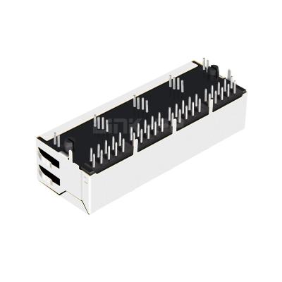 Cina Pulse JG0-0026NL Compatibile LINK-PP LPJG48851AWNL 1x4 Port RJ45 Network Jack 100/1000 Base-T Tab Up Verde/Verde LED in vendita