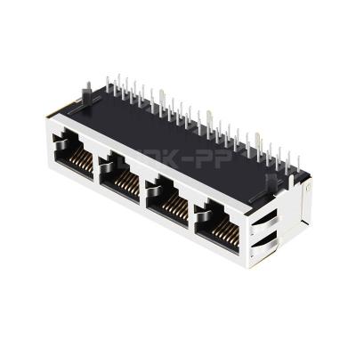 Cina Halo HFJ14-1G01ERL Compatibile LINK-PP LPJGF46813CNL 10/100/1000 Base-T Tab Down senza LED 1x4 Port RJ45 connettori femminili in vendita