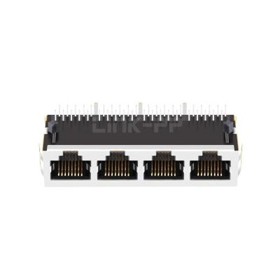 Cina Halo HFJ14-1G01ERL Compatibile LINK-PP LPJGF46813CNL 10/100/1000 Base-T Tab Down senza LED 1x4 Port RJ45 connettori femminili in vendita