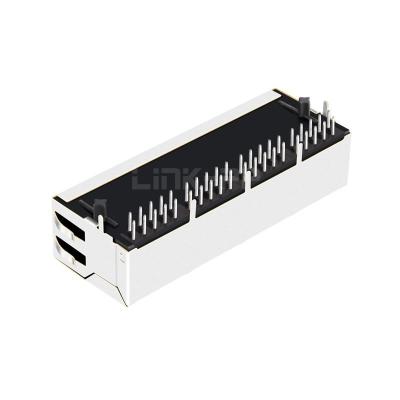 Cina Halo HFJ14-1G01ERL Compatibile LINK-PP LPJGF46813CNL 10/100/1000 Base-T Tab Down senza LED 1x4 Port RJ45 connettori femminili in vendita