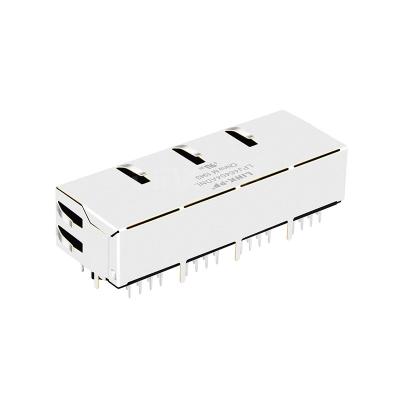 Cina LPJ46404ADNL 10/100 Base-T Tab Down Giallo/verde LED 1x4 Port Ethernet RJ45 connettori in vendita