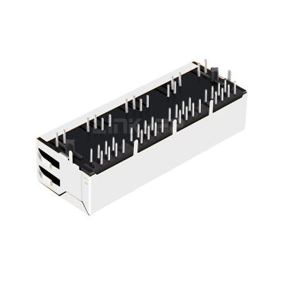 Cina LPJ46404ADNL 10/100 Base-T Tab Down Giallo/verde LED 1x4 Port Ethernet RJ45 connettori in vendita