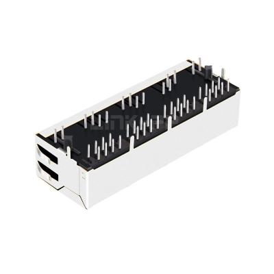 Cina LPJ46201AENL 10/100 Base-T Tab Down Verde/Giallo LED 1x4 Porta Ethernet RJ45 connettore in vendita