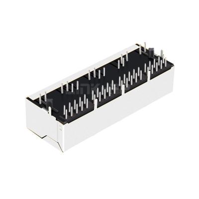 Cina LPJ46297BDNL 10/100 Base-T Tab Down LED giallo/verde 1x4 Port Lan RJ45 Jacks in vendita