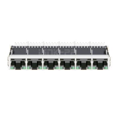 Cina Impulso JG0-0027NL Compatibile LINK-PP LPJG68851AWNL 100/1000 Base-T Tab Up Verde/Verde Led 1x6 Porta RJ45 connettori magnetici in vendita