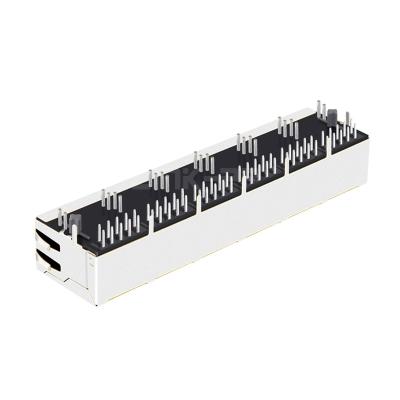 Cina Impulso JG0-0027NL Compatibile LINK-PP LPJG68851AWNL 100/1000 Base-T Tab Up Verde/Verde Led 1x6 Porta RJ45 connettori magnetici in vendita