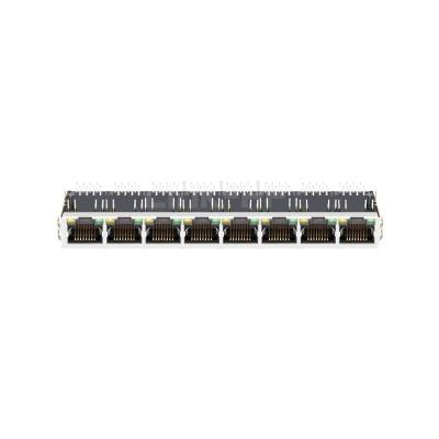 Cina LPJ86404AENL 10/100 Base-T 1X8 Port RJ45 Jack Connector in vendita