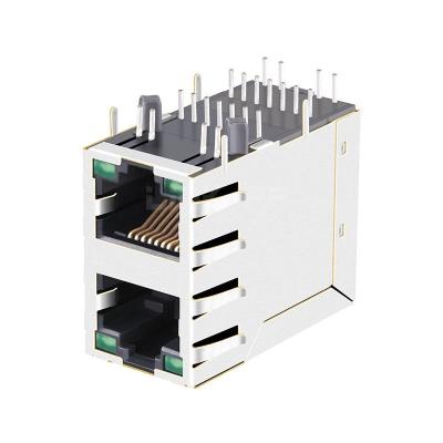 Cina Belfuse 0845-2G1T-S5 Compatibile LINK-PP LPJ17641AFNL 10/100 Base-T Giallo/Verde Led 2x1 Port RJ45 Jack di rete in vendita